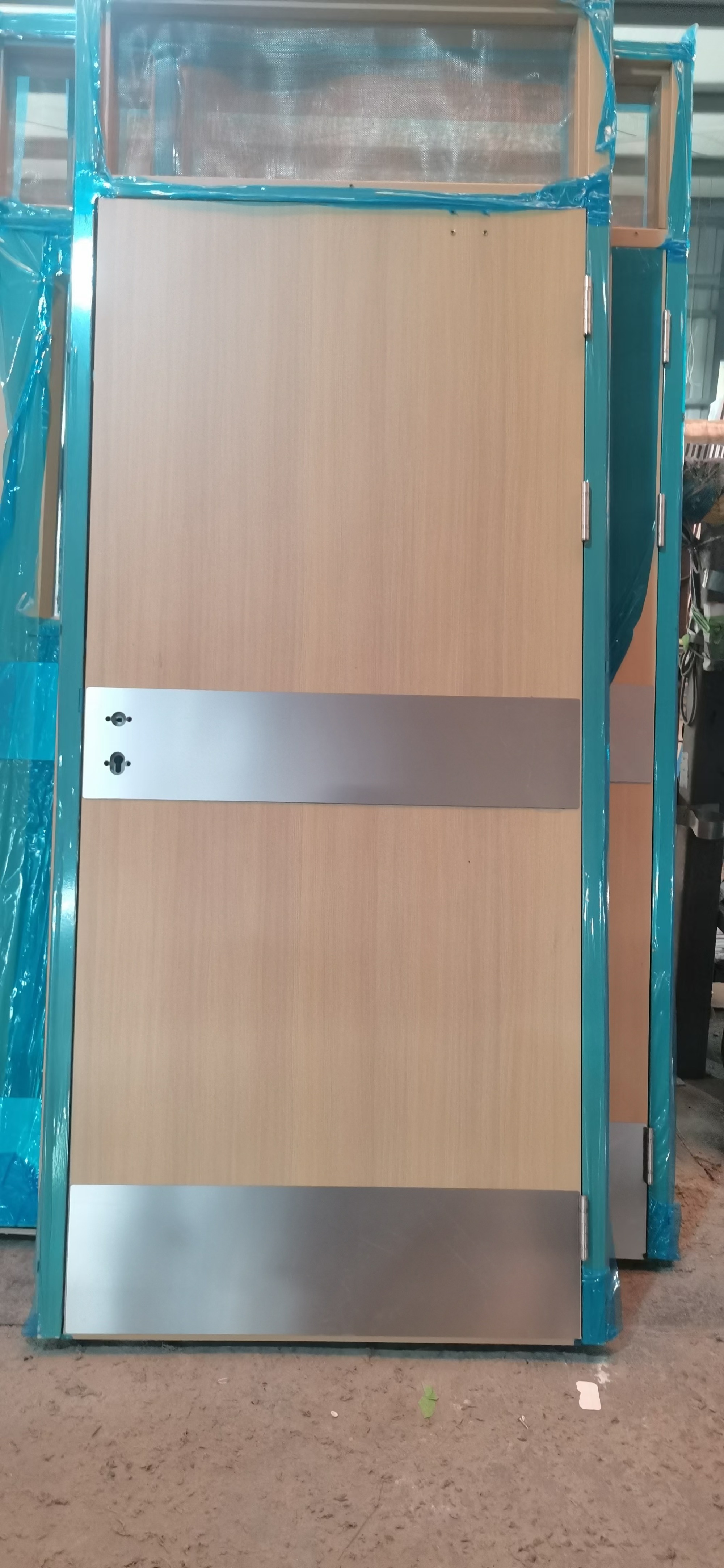 Fire resistant steel door with S.S kick plate and armored plate for ...